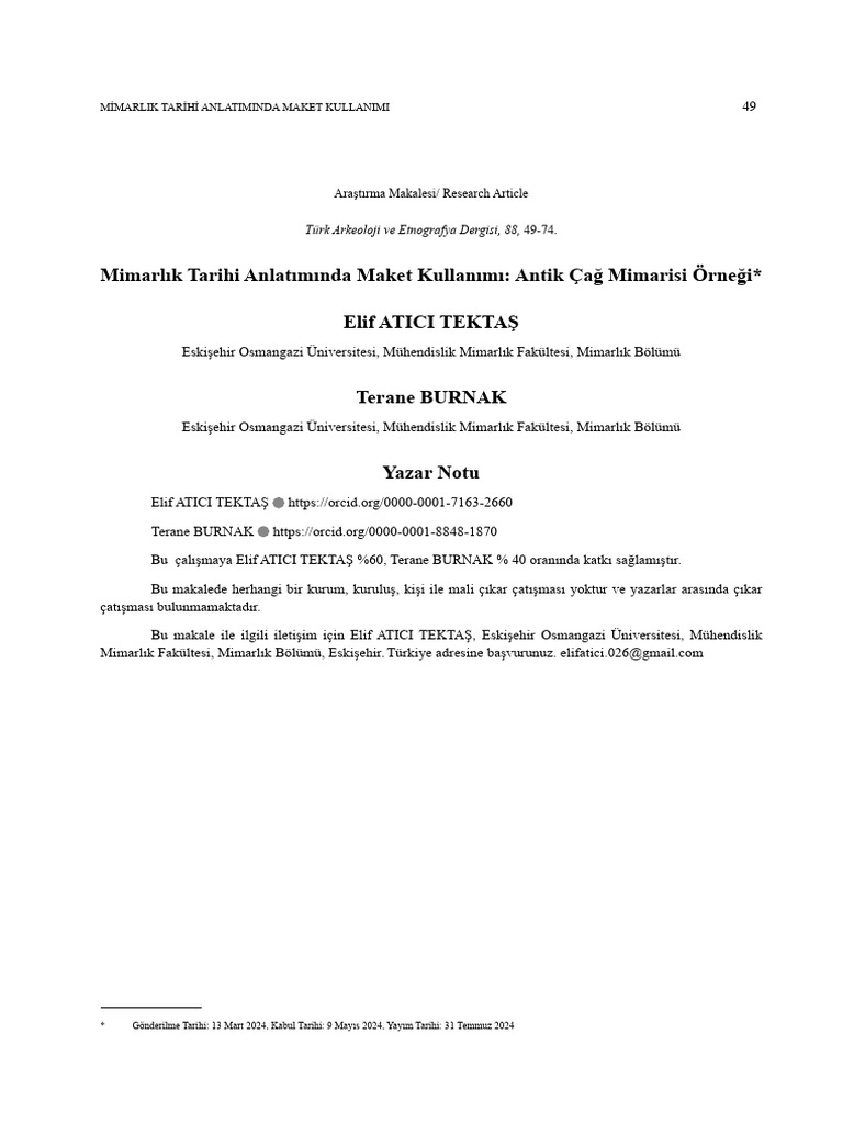 Mimarl - K E - Itiminde Antik Mimarl - K Ve Maket Yap - M - (#1452197) - 3792038 | PDF