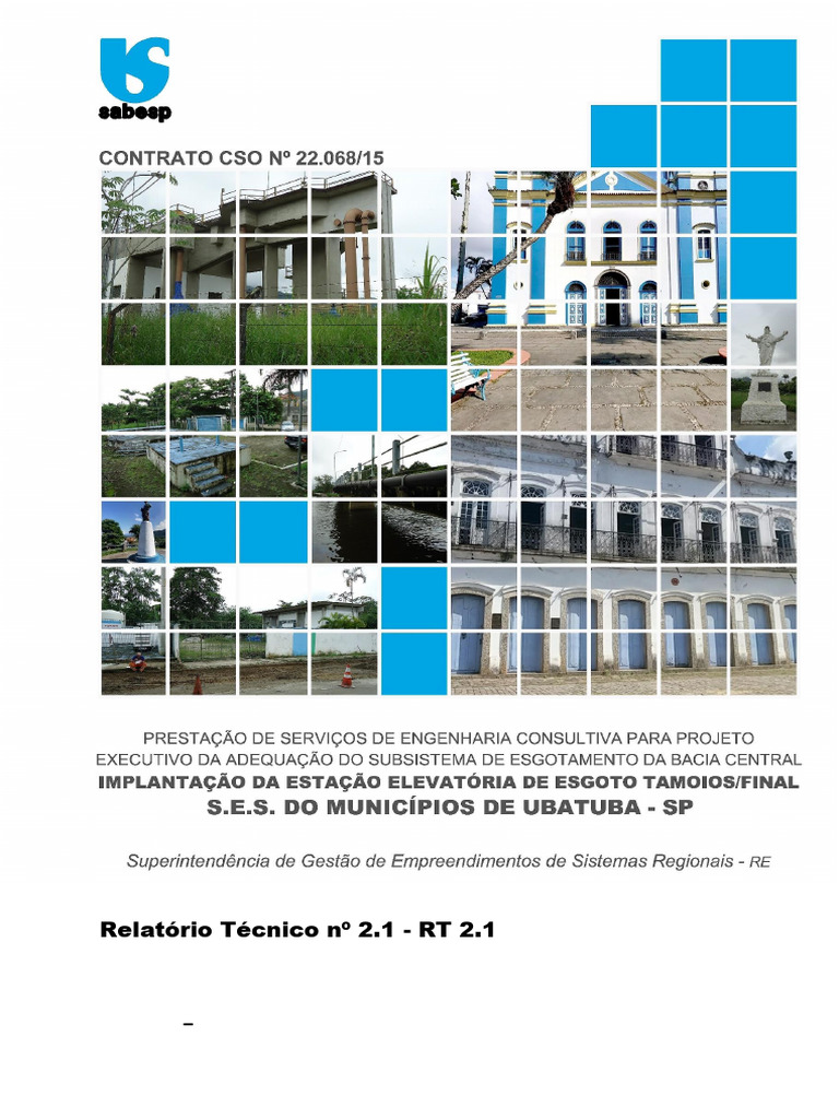 RT 2.1 - UBATUBA Proj. Hidráulico e Hidromecânico da EEEF Tamoios REV 2 | PDF | Bomba