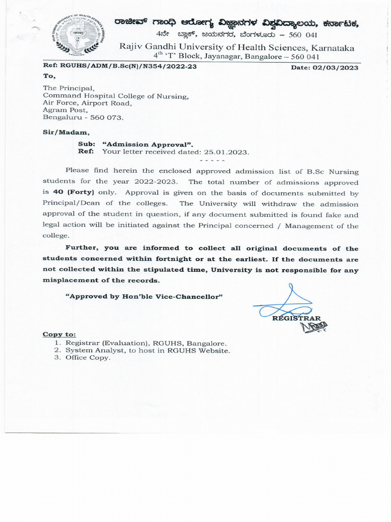 Command Hospital CON, B'Lore | PDF