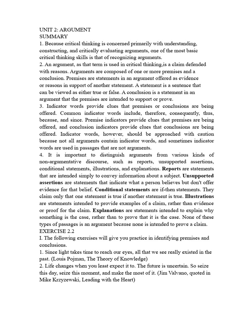 Understanding and Analyzing Arguments | PDF | Argument | Critical Thinking