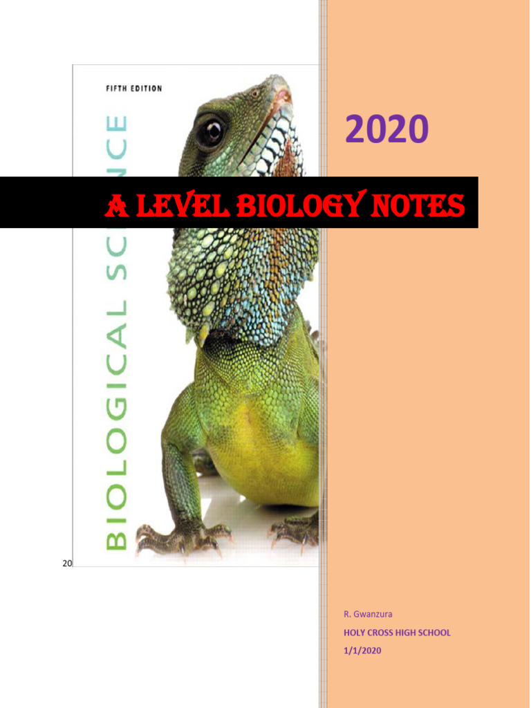 A Level Biology Notes by R. Gwanzura | PDF | Microscope | Meiosis
