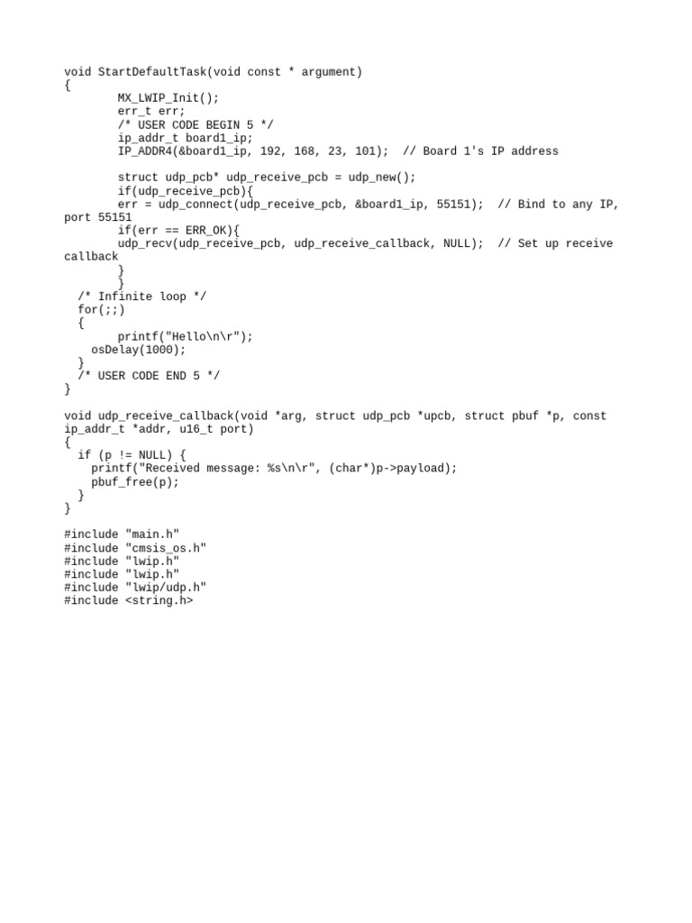 Void StartDefaultTask (Void Const A | PDF