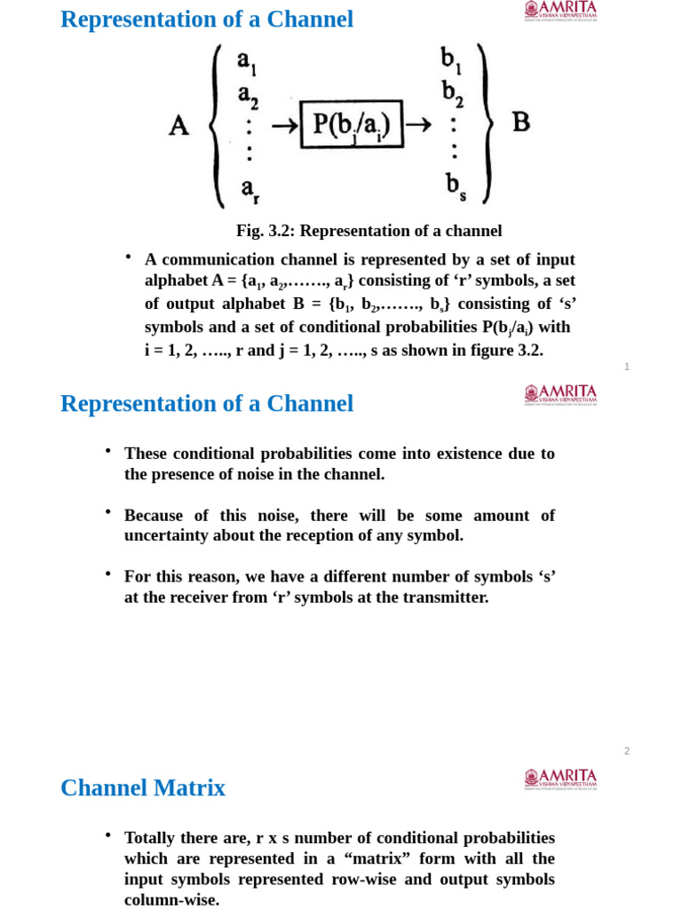 Channel Representation and Noise Effects | PDF | Information | Computer ...