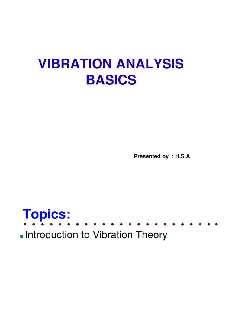 Vibration Basics 2 | PDF | Frequency | Bearing (Mechanical)