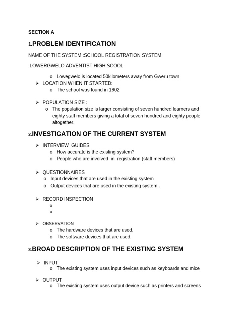 School Registration System Analysis | PDF