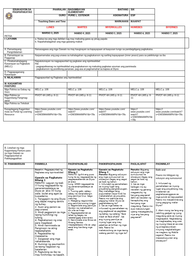ESP Q4 W5 Complete | PDF