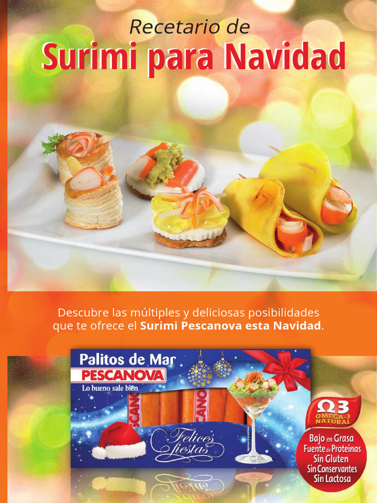 Recetas Navideñas con Surimi Pescanova | PDF | Vinagreta | Mayonesa