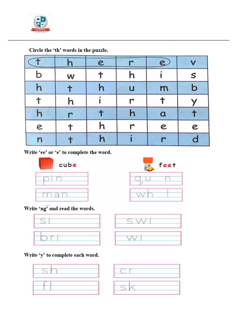 Senior Kg-Phonics Revision Sa-2 (2024-2025) | PDF