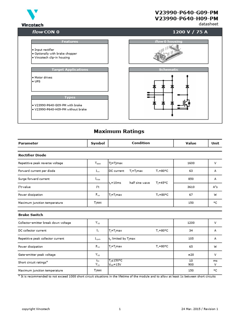 Vincotech_V23990-P640-x09_FD-Rev_01 | PDF | Diode | Rectifier