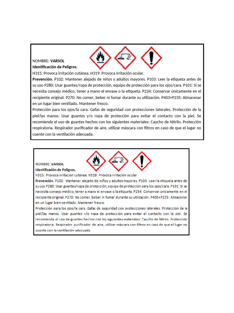 Prevención y Protección con VARSOL | PDF