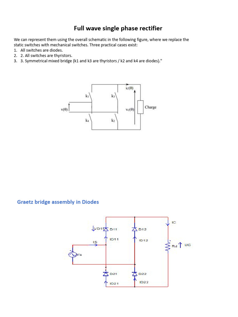 Chapter 2 Full Wave Signle Phase Rectifier | PDF