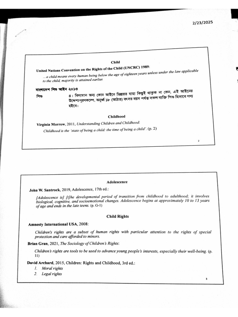 Sociology of Childhood | PDF