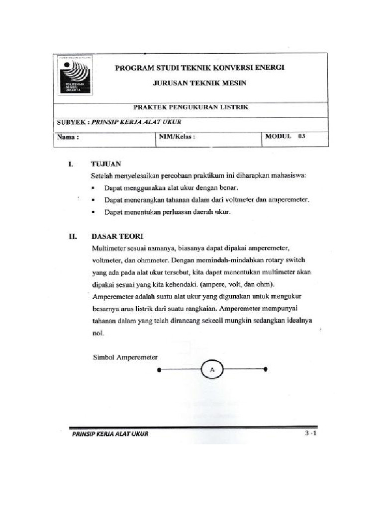 Prinsip Kerja Alat Ukur Listrik | PDF