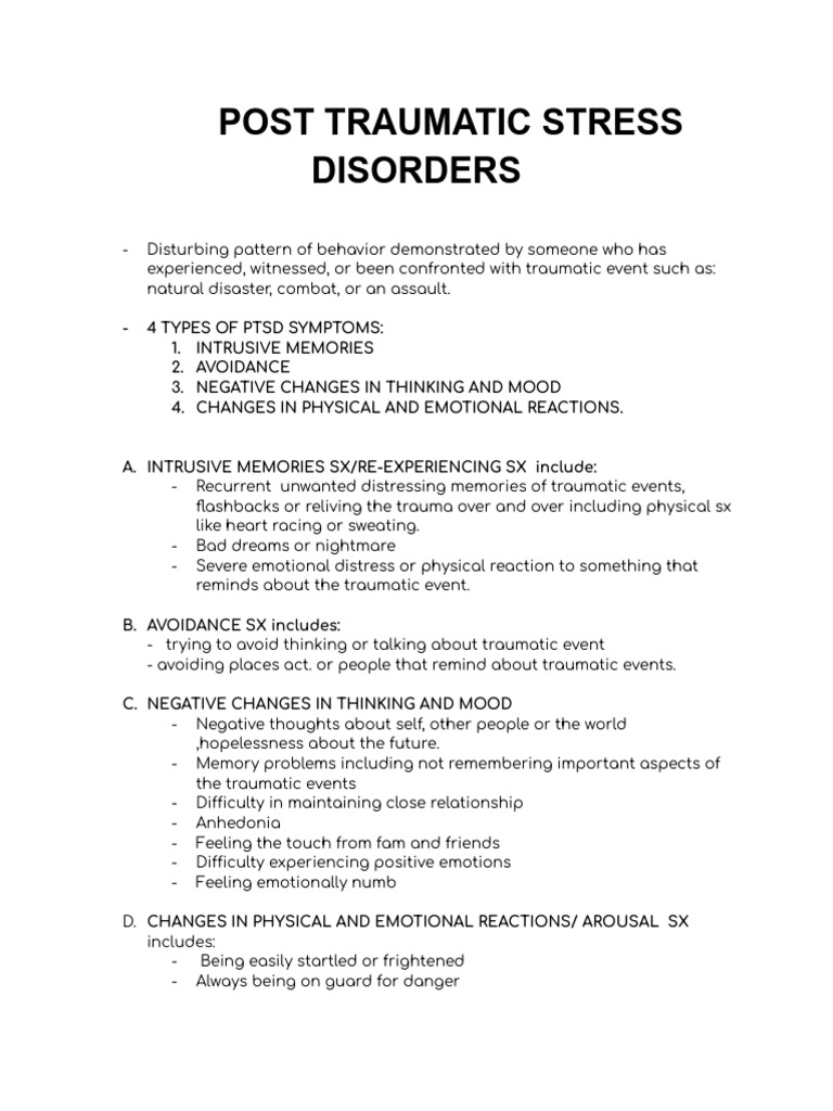 PTSD and Dissociative Disorders | PDF | Psychological Trauma ...