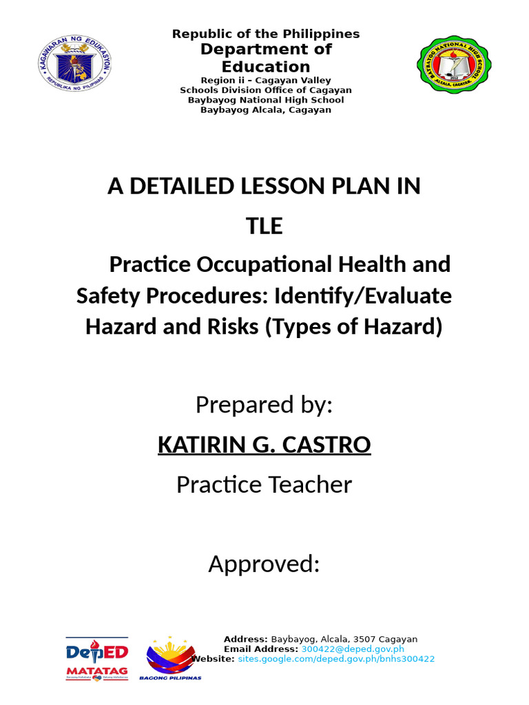 DLP type of hazard | PDF | Learning | Teaching