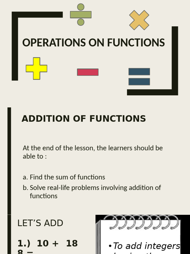 ADDITION OF FUNCTIONS | PDF