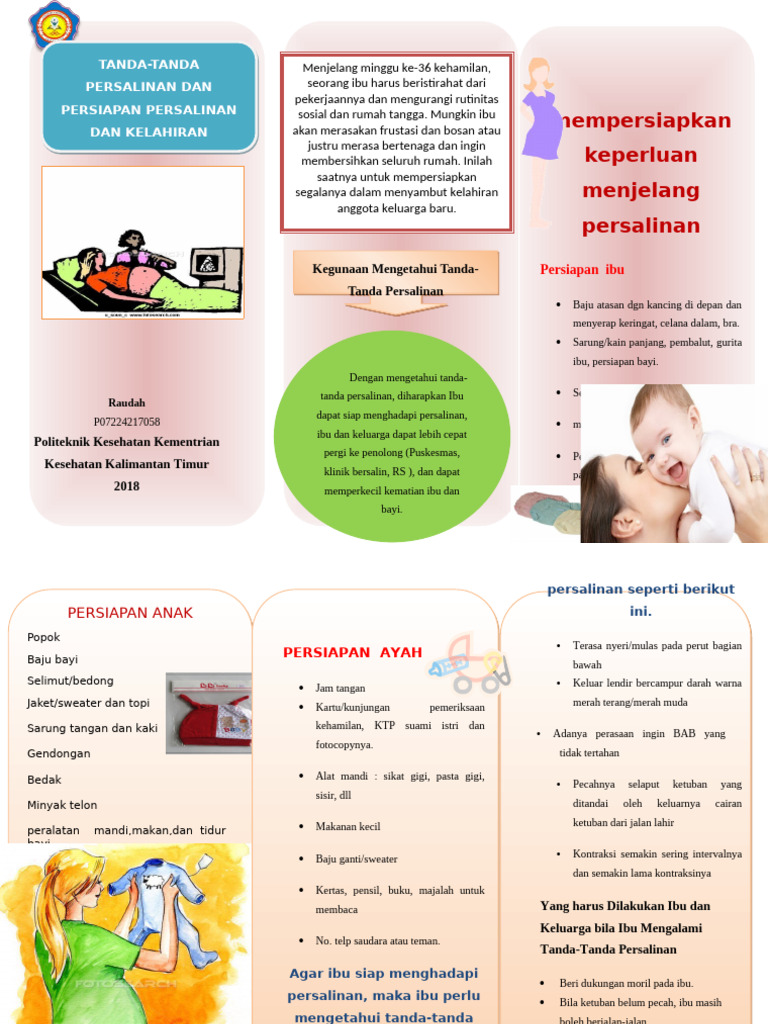 LEAFLET TANDA PERSALINAN | PDF