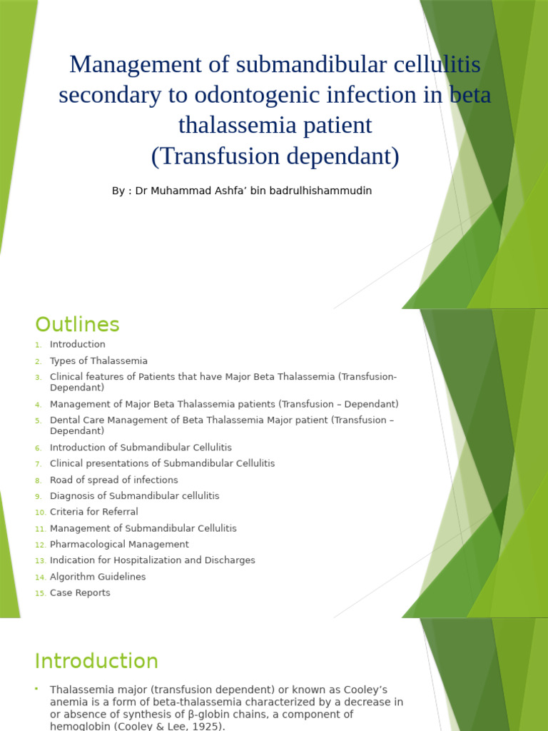 Management of submandibular cellulitis secondary to odontogenic ...