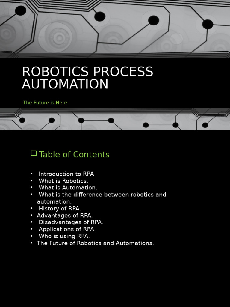 Robotics Process Automation | PDF | Automation | Computing