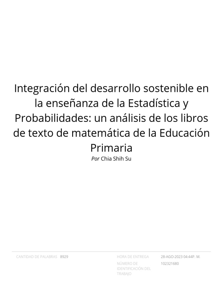 Integraci N Del Desarrollo Sostenible en La Ense A | PDF