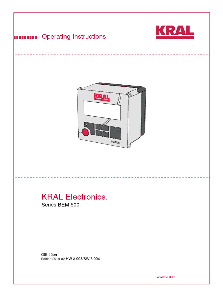 BEM 500 Operating Instructions Guide | PDF | Flow Measurement | Relay
