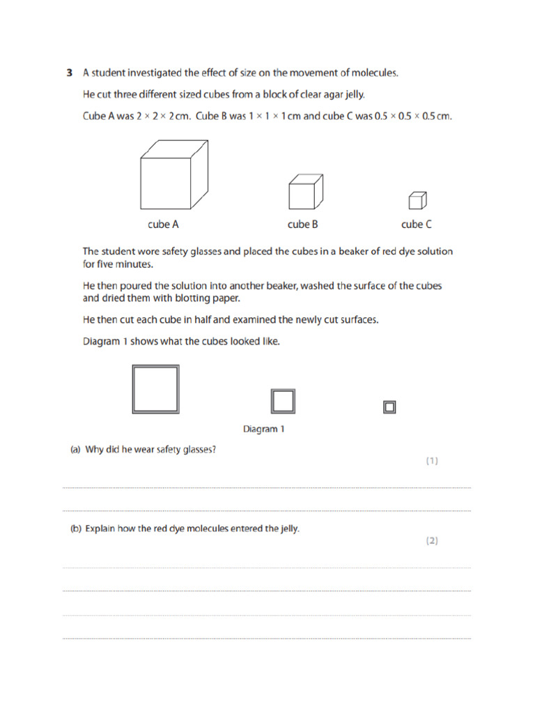 Movement of Substances in and Out of Cells (Diffusion) | PDF