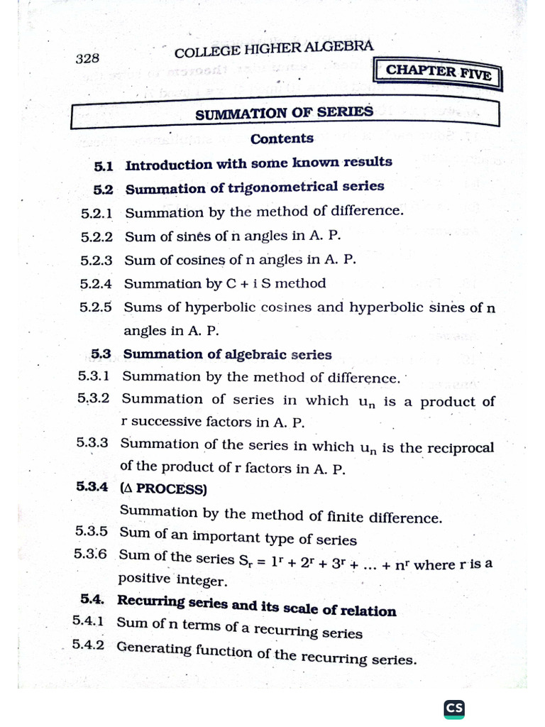 Summation of Series | PDF