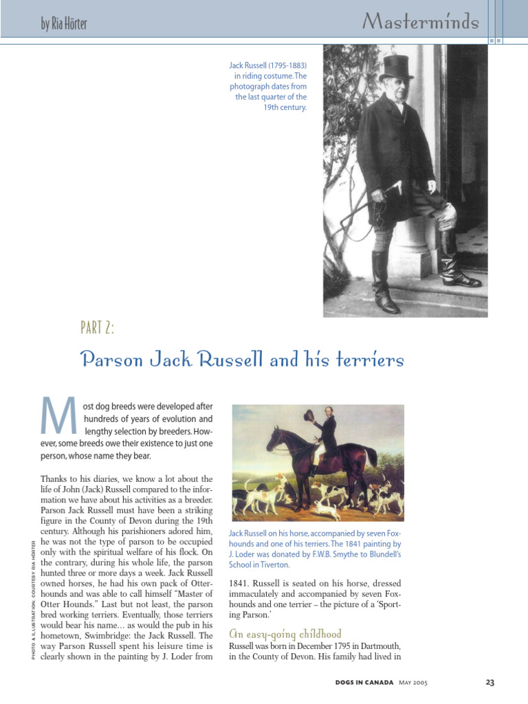 Parson Jack Russell's Terrier Legacy | PDF | Dog Types | Hunting Dogs