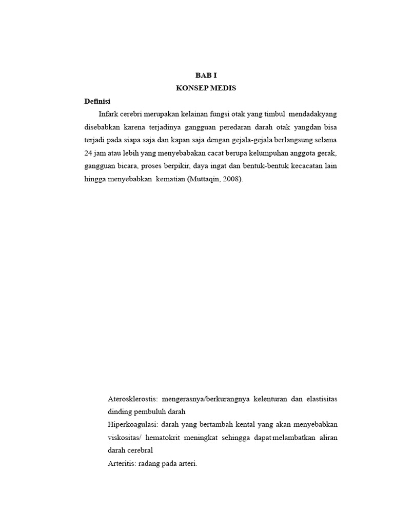 Infark Cerebri: Definisi, Penyebab, dan Penanganan | PDF