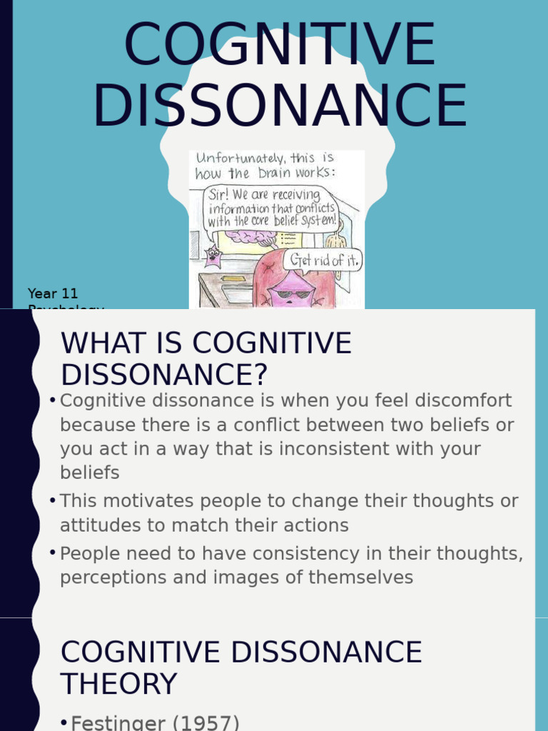 Cognitive Dissonance | PDF | Psychological Attitude | Cognition