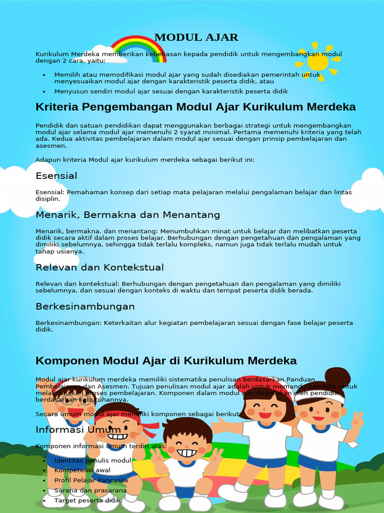 MODUL AJAR PJOK 2 BAB 7 (Aktivitas Kebugaran Jasmani) | PDF