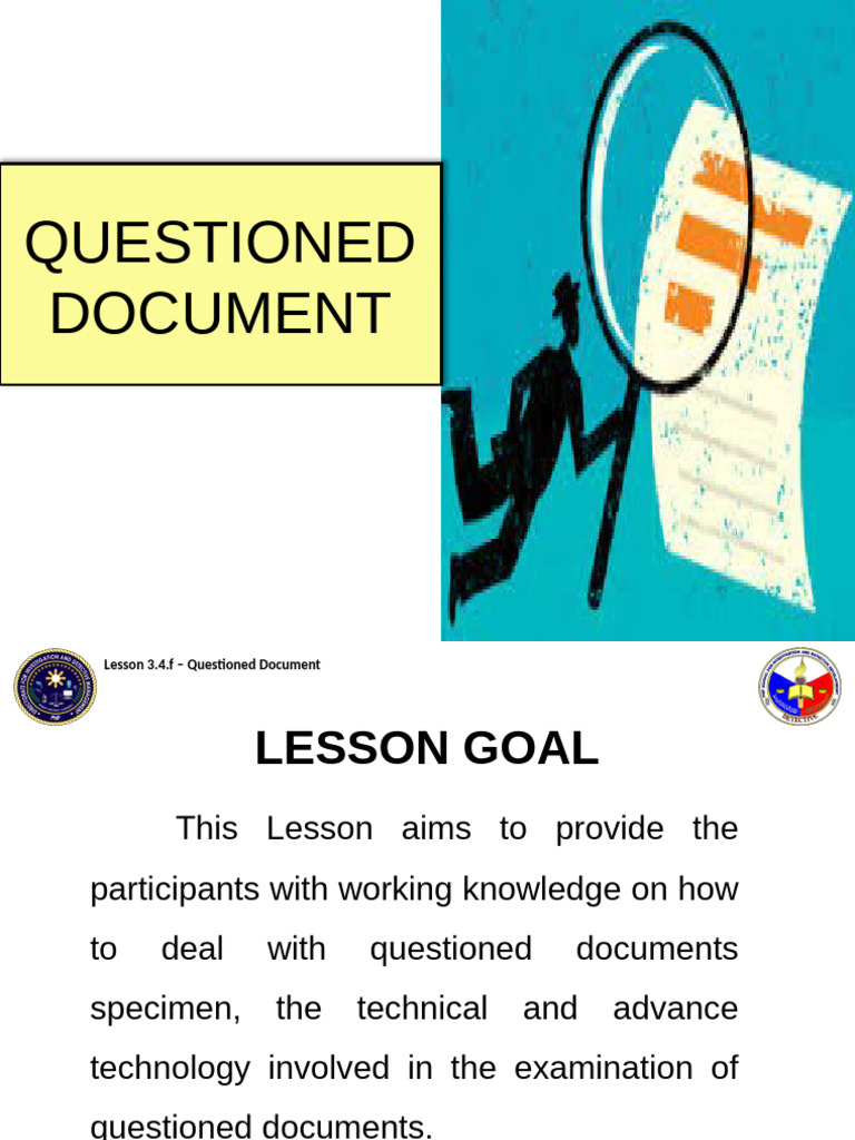 Questioned Document Handling Guide | PDF | Document | Signature