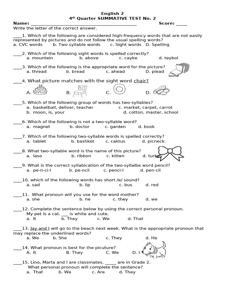 English2 q4 Summative Test2 | PDF | Language Families | Languages