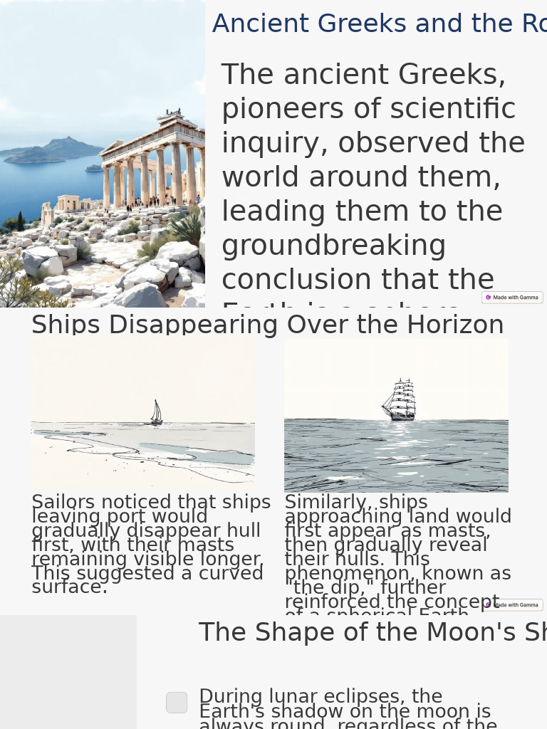 Ancient Greeks and Earth's Shape | PDF | Moon | Earth