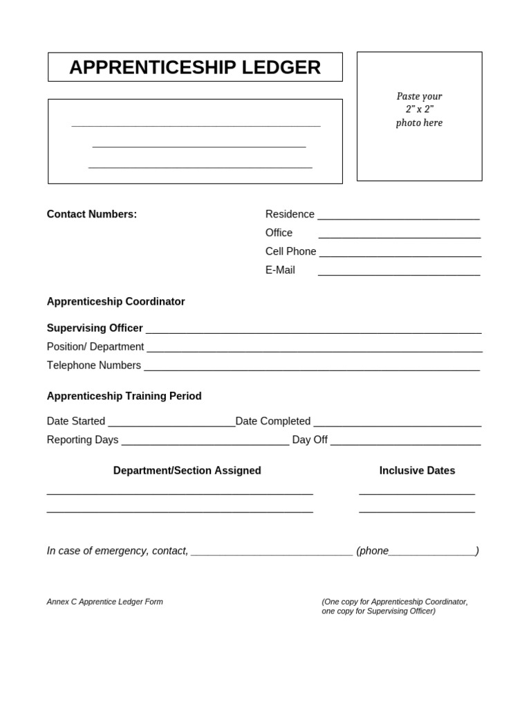 Apprenticeship Ledger | PDF