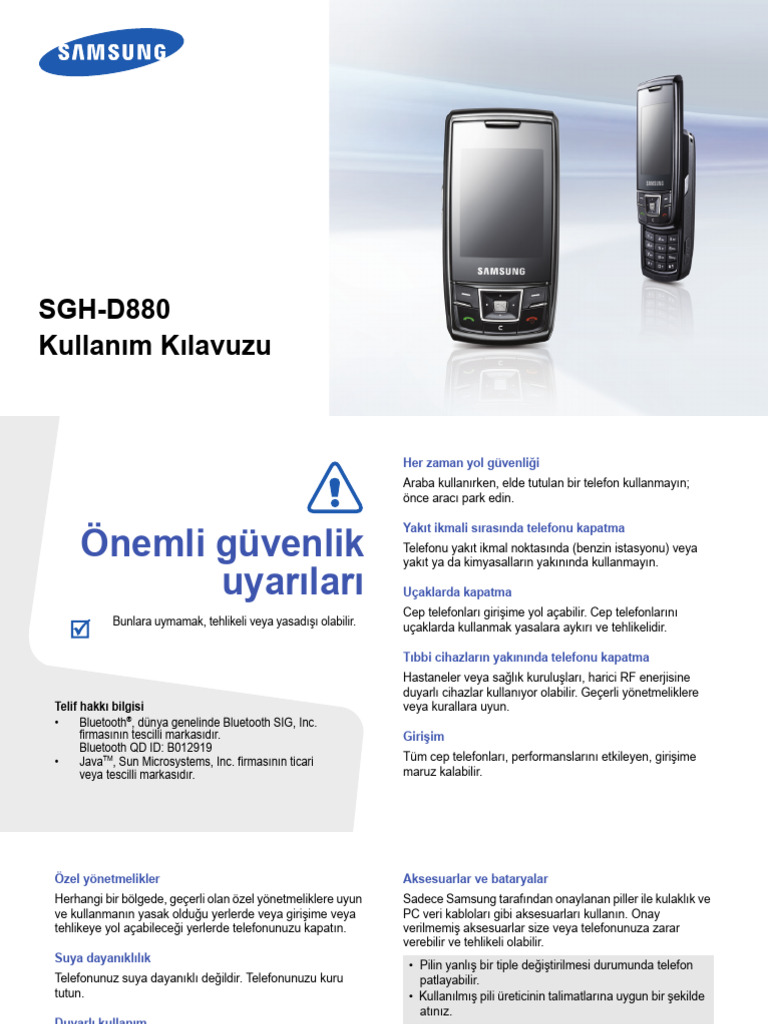 Samsung D880 TR | PDF