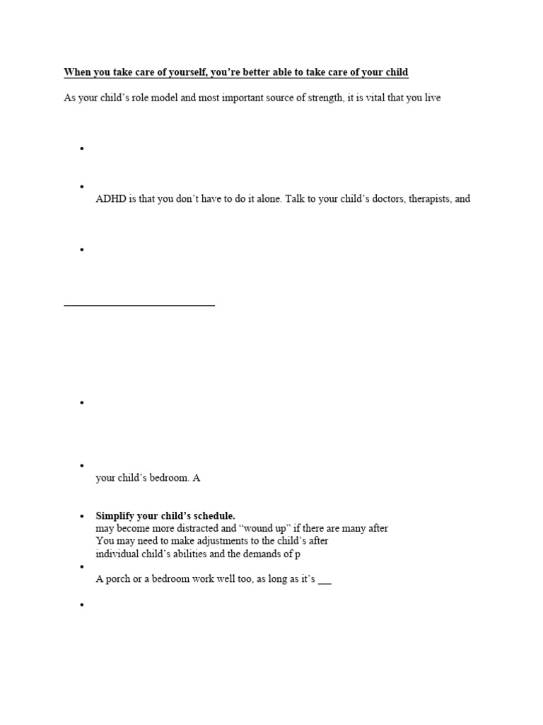 Parenting Tips For Children With ADHD | PDF | Attention Deficit ...