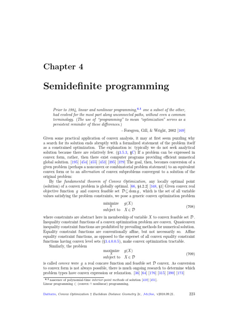 Understanding Semidefinite Programming | PDF | Mathematical Optimization | Linear Programming