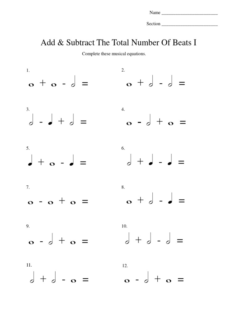 Music Math for Young Learners | PDF