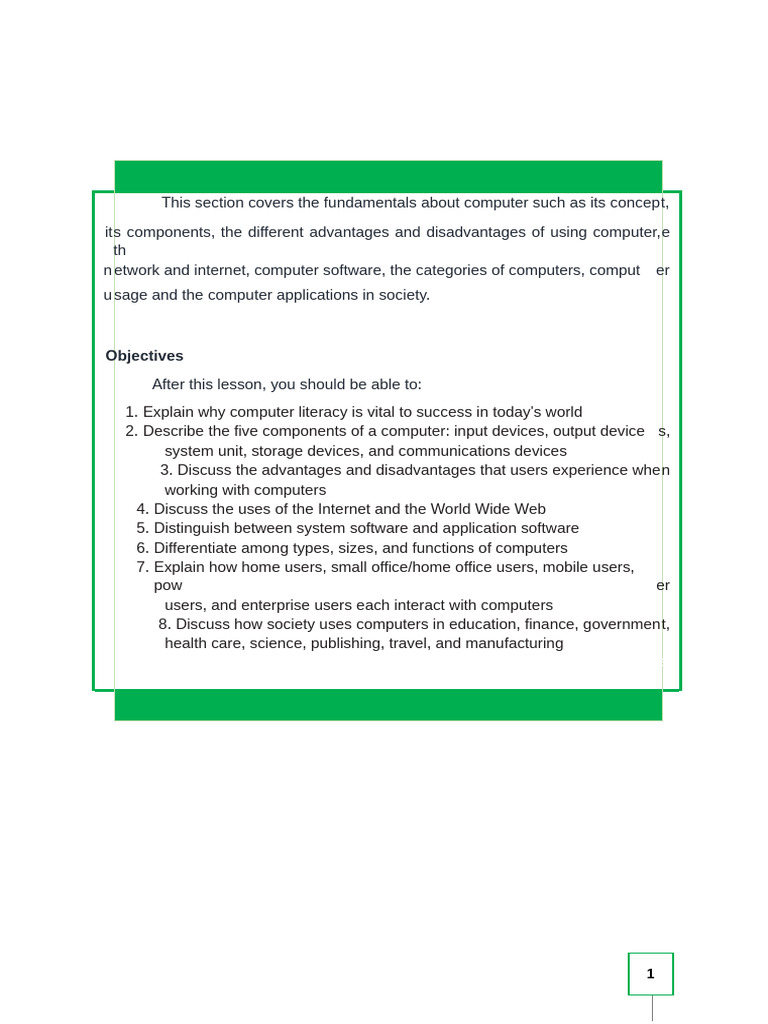 Chapter 1. Introduction To Computers | PDF | Computer Data Storage | Personal Computers
