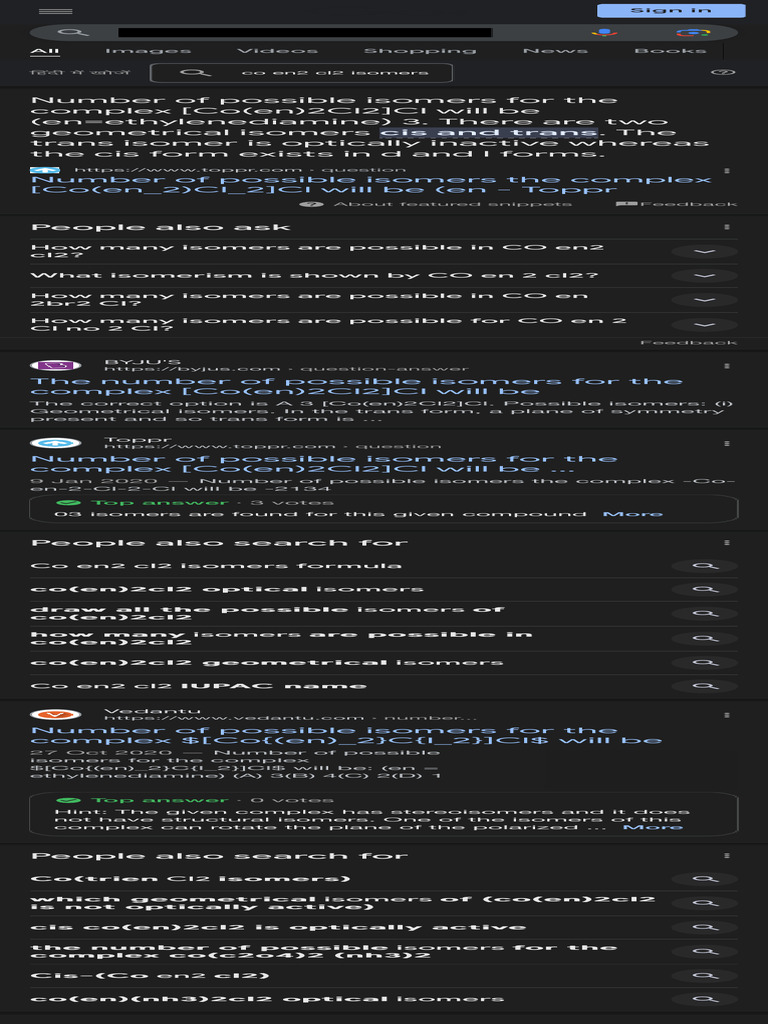 Co En2 Cl2 Isomers - Google Search | PDF | Space | Chemistry