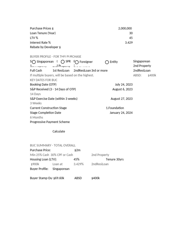 Progressive Payment Calculator | PDF | Private Sector | Personal Finance