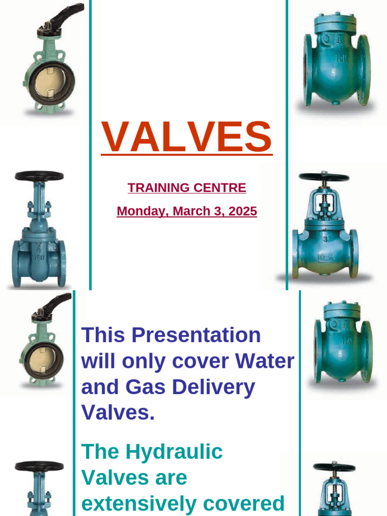 Water and Gas Delivery Valves Overview | PDF | Valve | Chemical Engineering