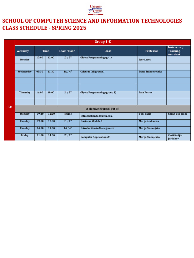 SCSIT SPRING 2025 Prva Nedela | PDF | Computer Science | Information ...