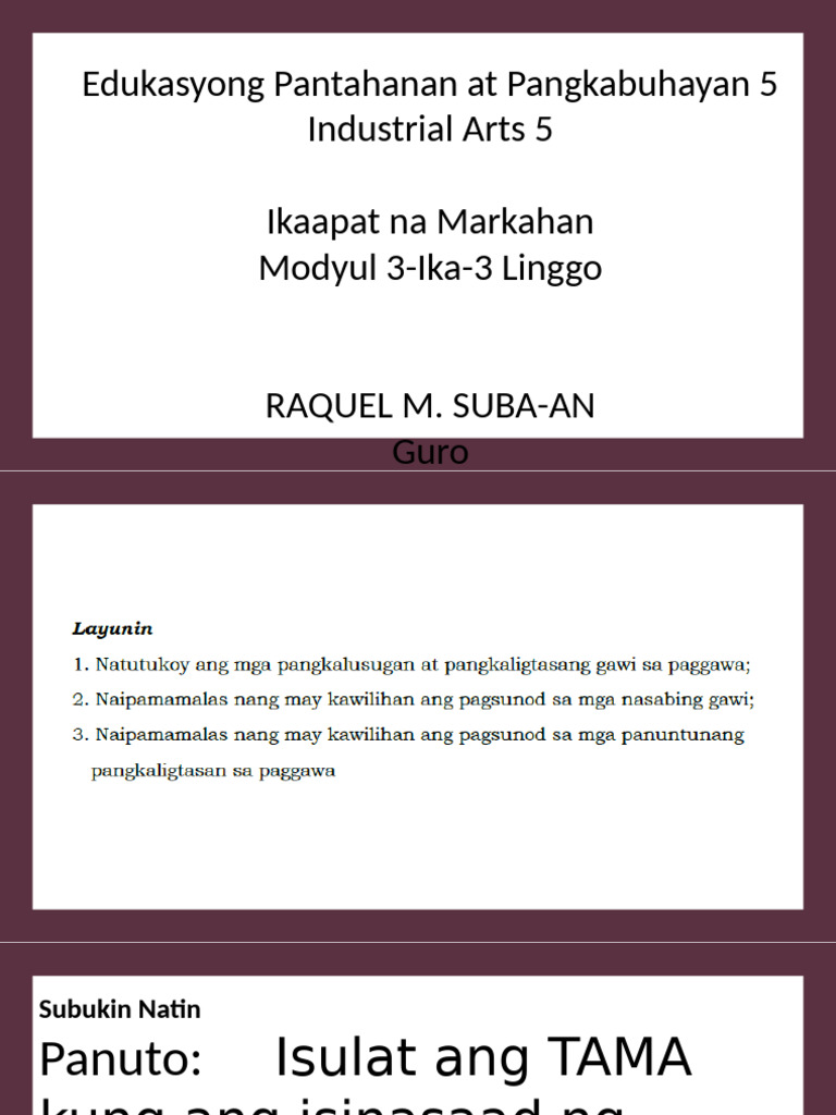 Q4-EPP5- Week 3-pptx | PDF