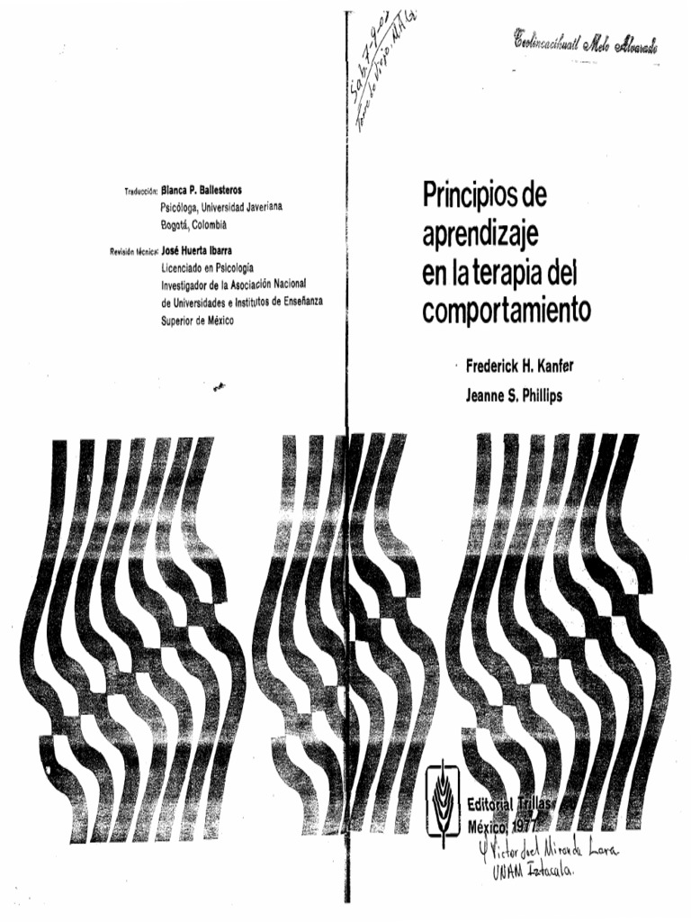 Kanfer, F. H., & Phillips, J. S. (1970) - Principios de Aprendizaje en ...