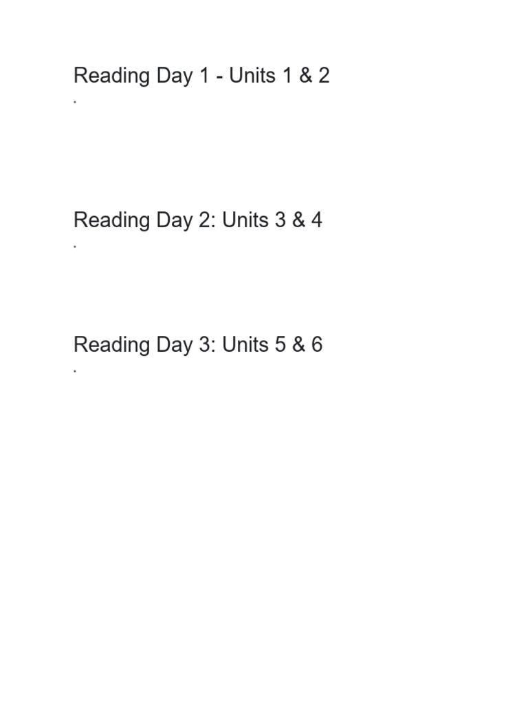 Reading Day 1 | PDF