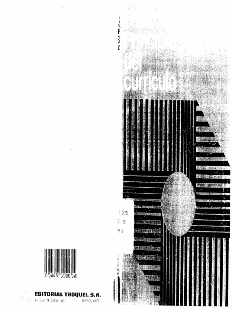 PRINCIPIOS BASICOS DEL CURRICULO. Ralph W Tyler | PDF