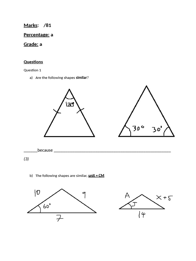 Jayden Math Test | PDF