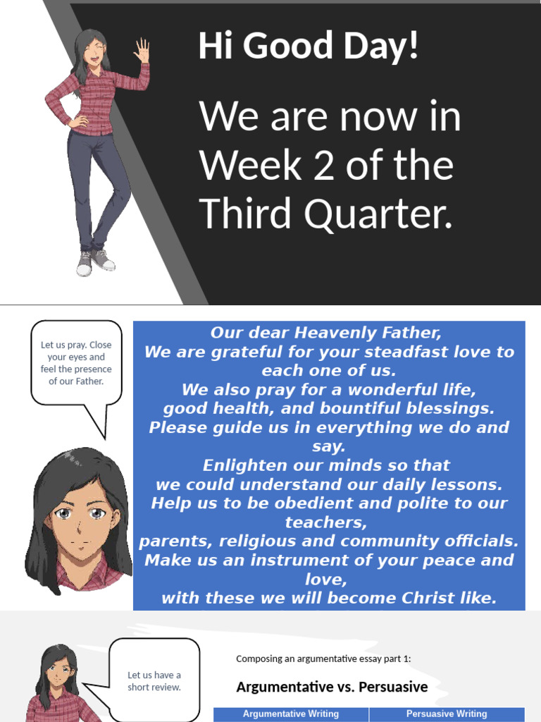 Week 2 Composing An Argumentative Essay Part 2 | PDF | Essays | Tourism